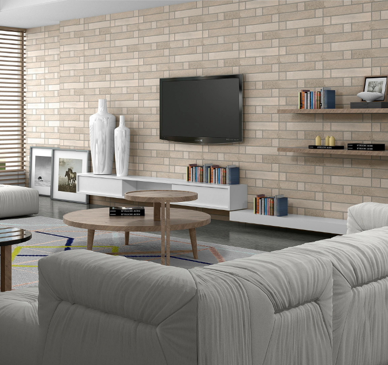 TL 00069 A Beige Buff 2 ft x 1 ft Brick Punch Finish Vitrified Wall ...