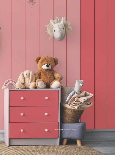 Shop Glossy finish 654 DG Romantic Pink Decorative Laminate | Material ...