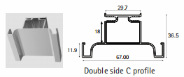 9300496 Gola Profile Vertical Application Hettich | White Profiles and ...