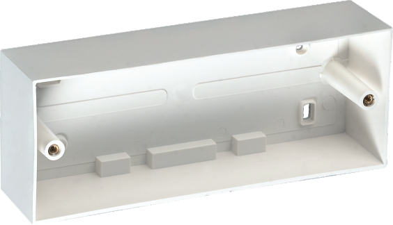 HS 12 White Hi Class Platic Surface Box - 12 M Hi Fi | White Switchgear ...