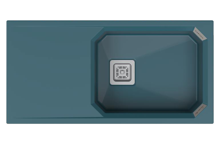 Carysil Crystal Series 3618 Azure Finish 36x18x8 Inch (914.4x457.2x203.2 mm) Single Bowl Quartz ...