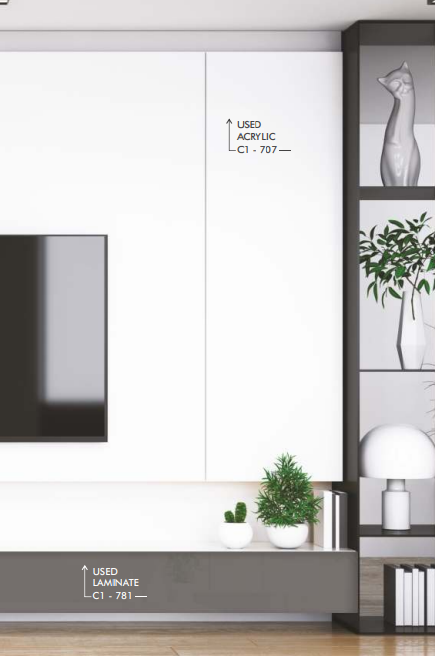 Buy Crystaline Laminates C1 781 High Gloss finish Acrylic Laminate in ...