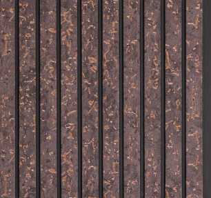 Warm Walnut Interlock Charcoal Louvers/Panels | 8 ft x 0.38 ft (2.44m x ...
