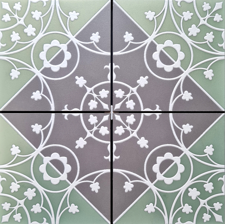 Floral Wall Tile TL 05899 B Infinity 197 mm x 197 mm Vitrified - 9 mm ...