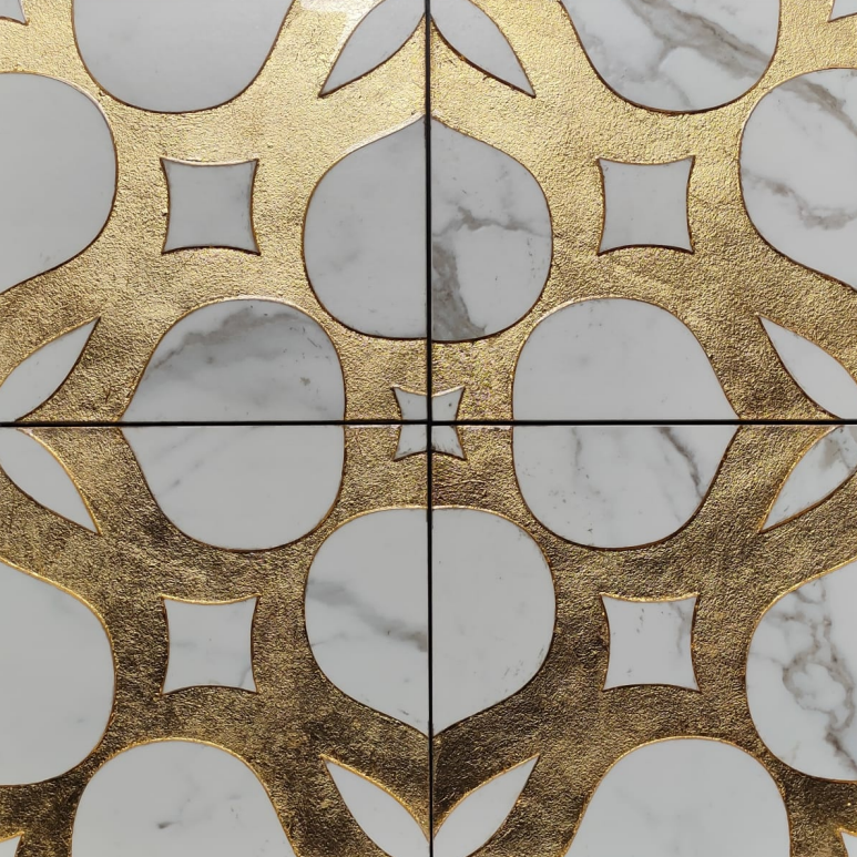 Metallic Wall Tile TL 05898 Arte 197 mm x 197 mm Vitrified - 9 mm ...