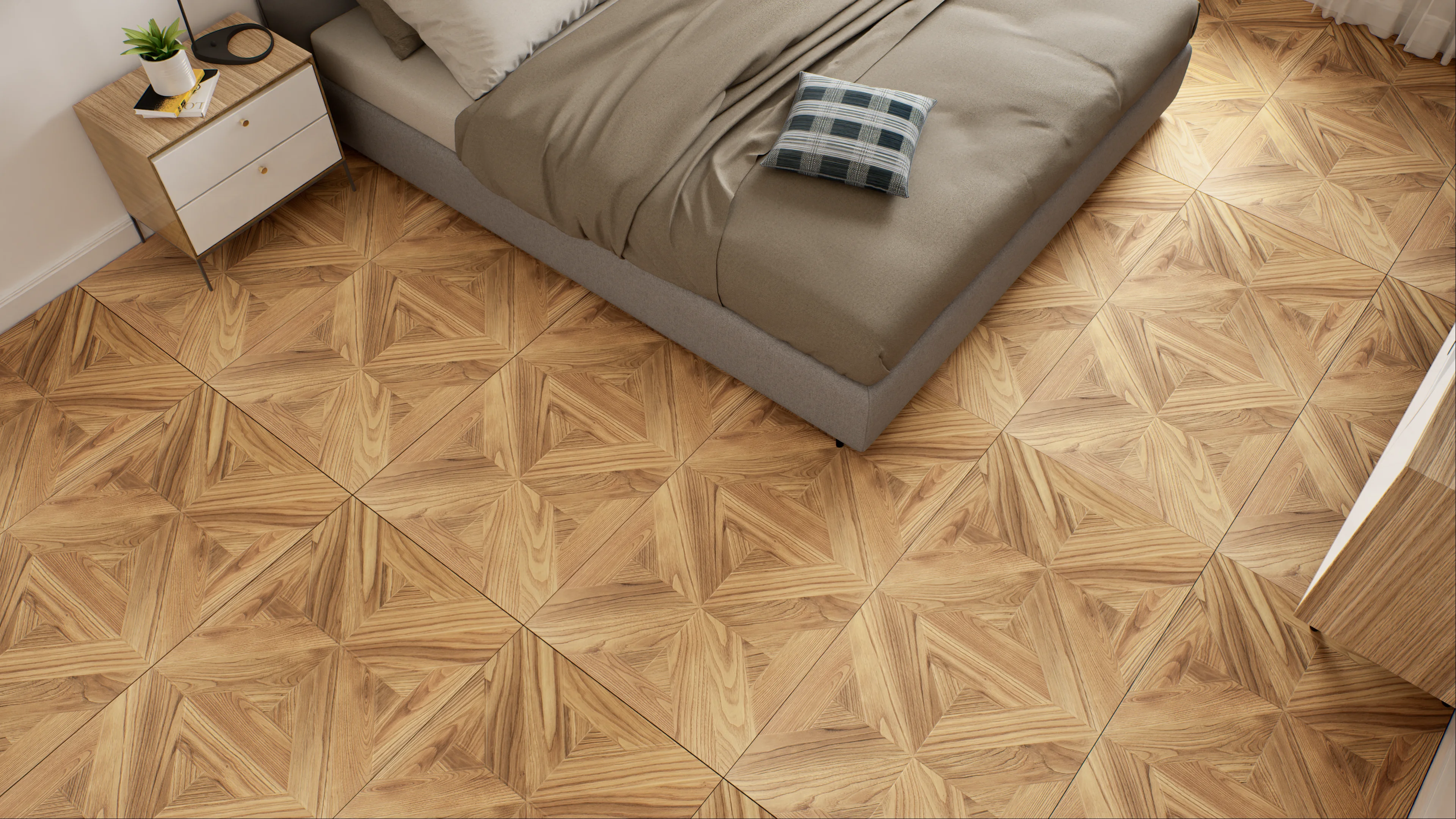 HDF Parquet Laminate Wood Floor AC5 Class 33 Grade Parquet Royal Oak LF ...
