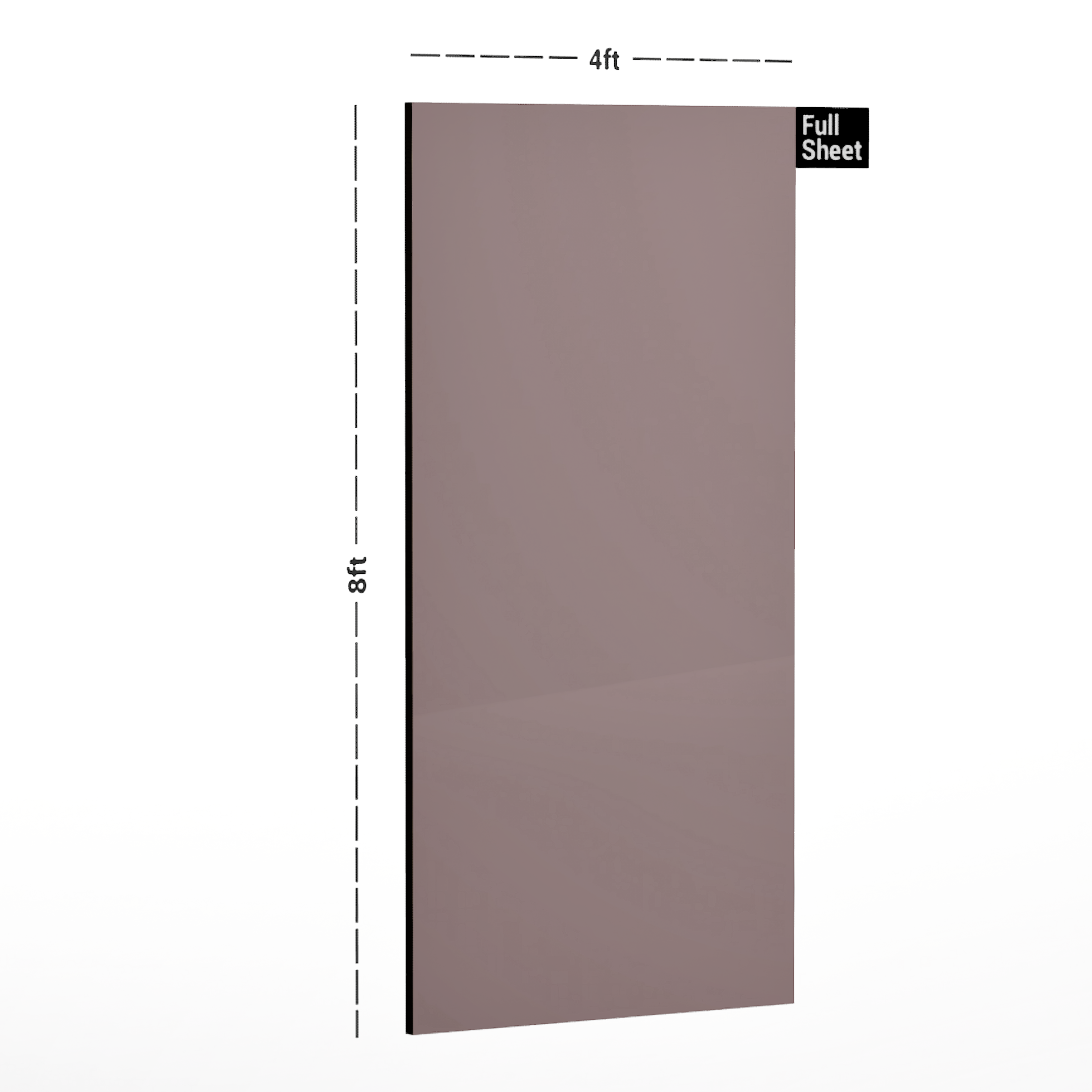 KL 713 Rosy Brown 8 ft x 4 ft Plain Color Finish 6H Anti Scratch ...