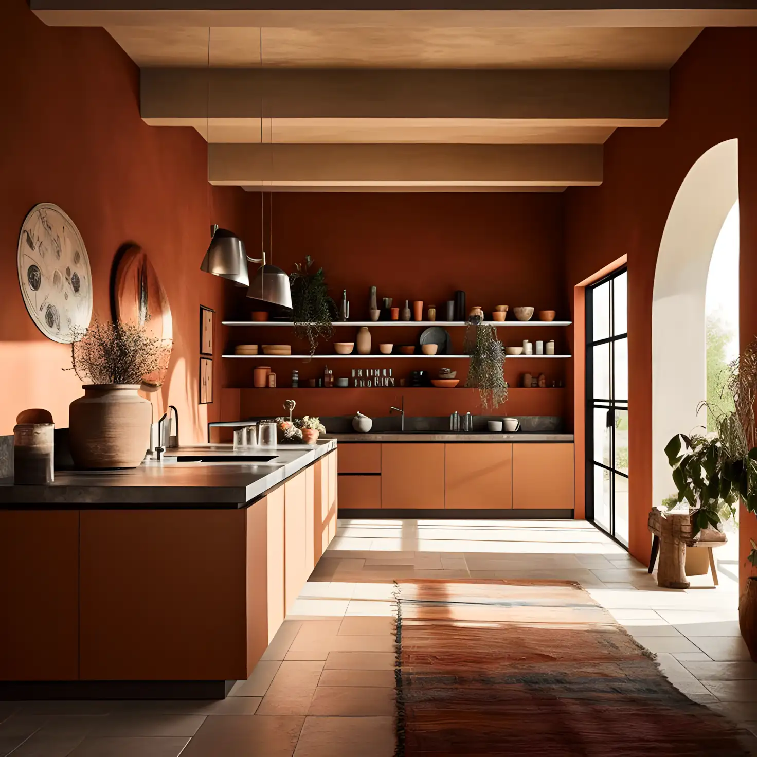 Mediterranean Earthy Kitchen with Warm Terracotta Tones