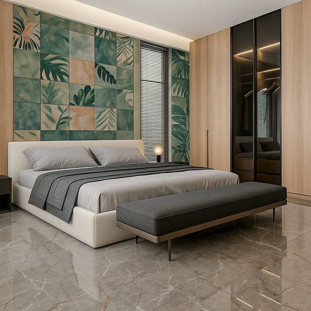 Tropical Bedroom Design Wall